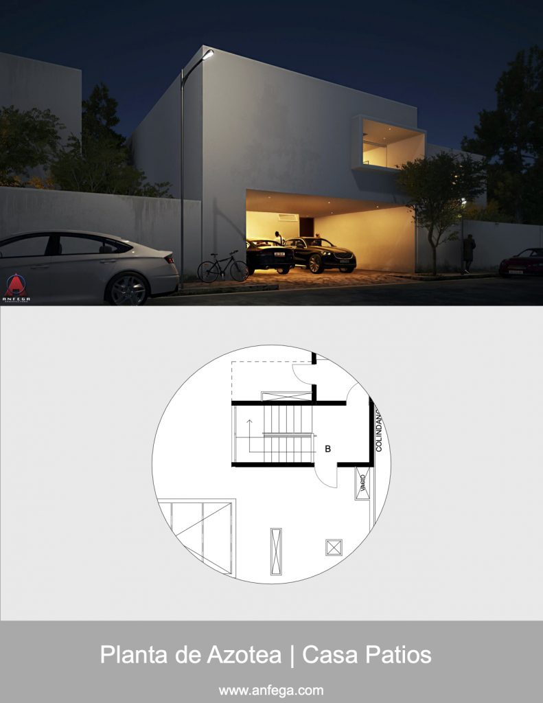 Planta de Azotea – Casa Patios – Anfega Arquitectura